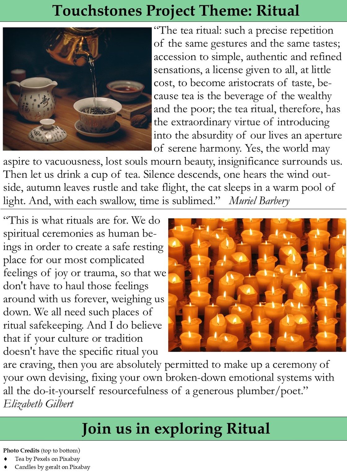 Our Touchstone Theme for June – Ritual - Unitarian Universalist ...